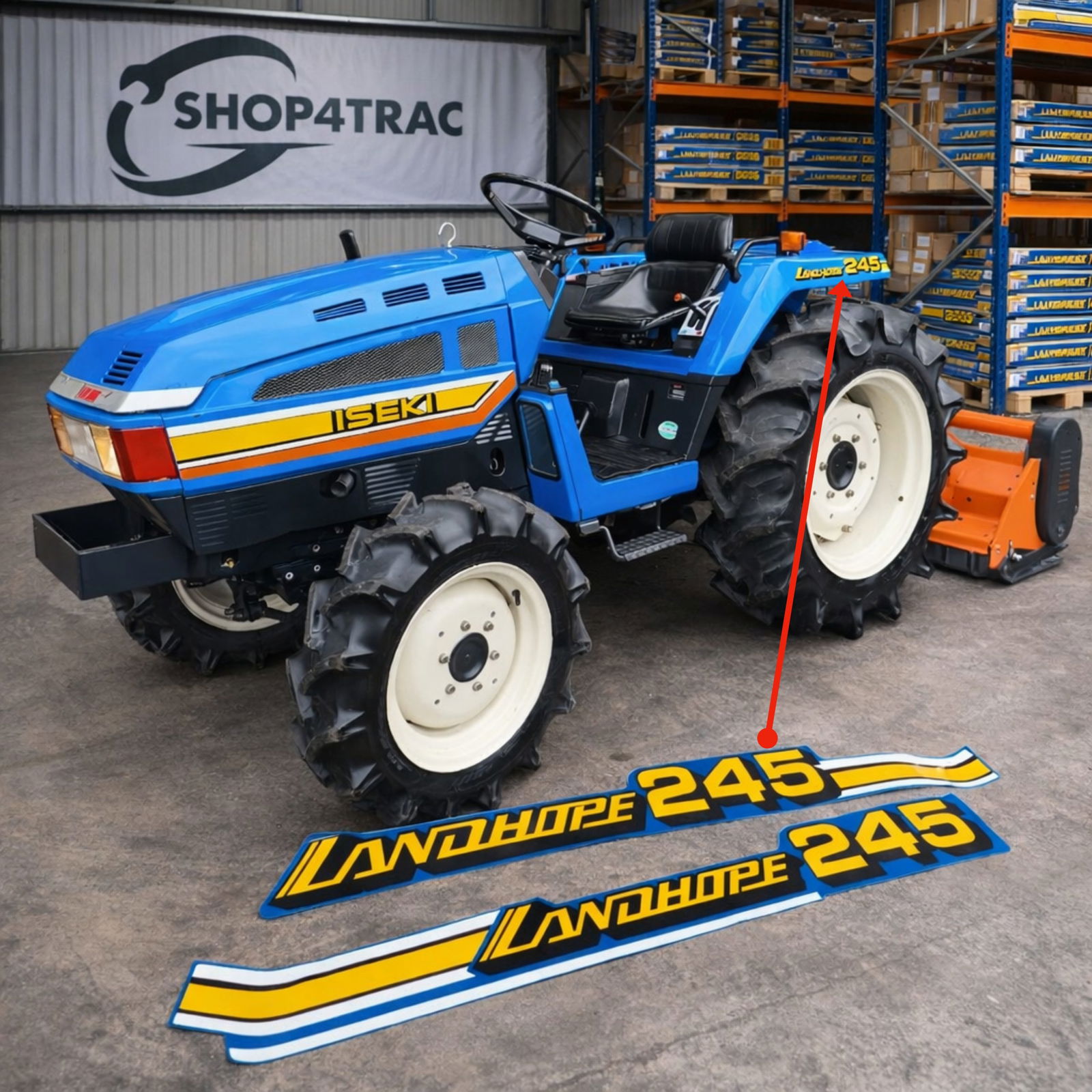 Iseki TU245 Stickers | rear model 1 | Shop4Trac